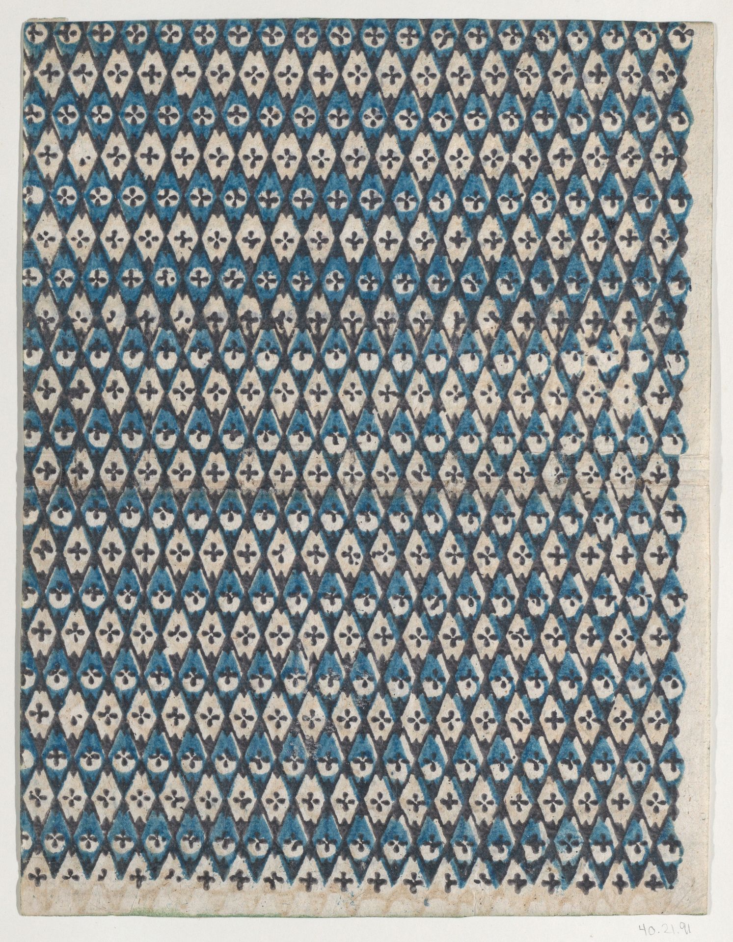 Sheet with overall diamond pattern - Anonymous | Artera