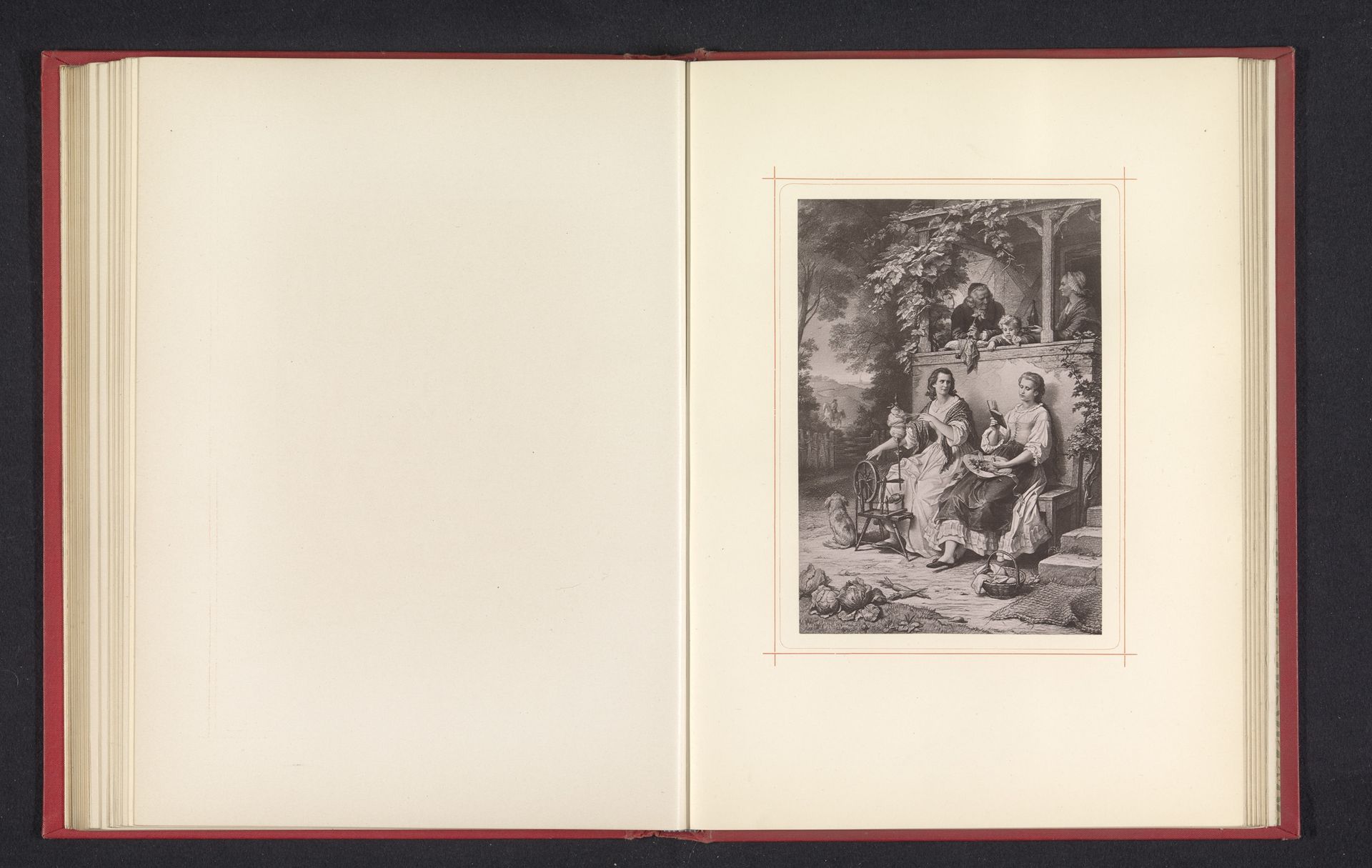 Fotoreproductie van een tekening, voorstellende Friederike en een ...