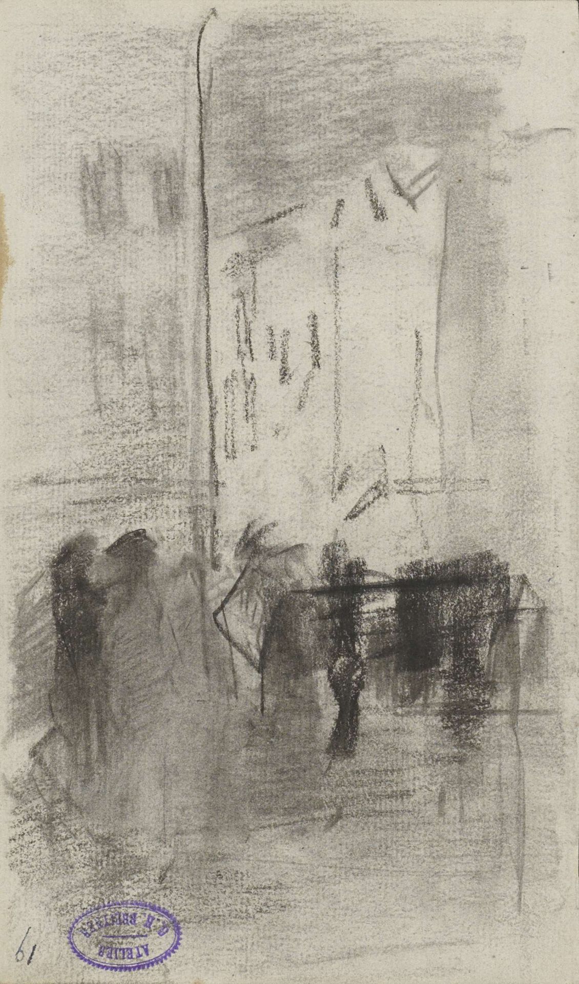 Stadsgezicht met figuren, mogelijk in Amsterdam - George Hendrik ...