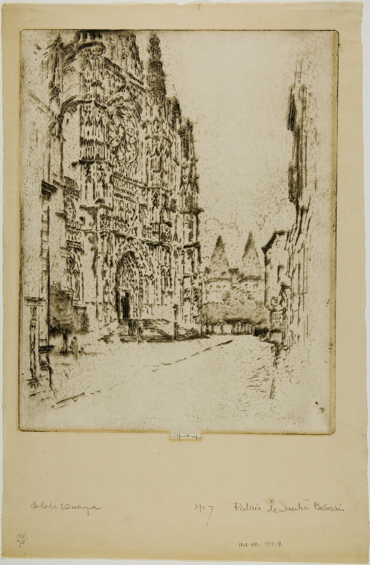 Towers of the Bishop's Palace, Beauvais - Joseph Pennell | Artera